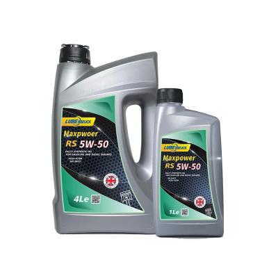China Lubemaxx Maxpower RS SAE 5W50 Engine Oil Dirt And Deposits Resistant For Passenger Car for sale