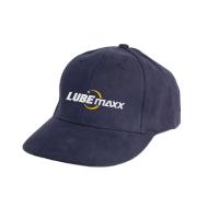 China LUBEMAXX Navy Blue Cap With Embroidered Logo for sale