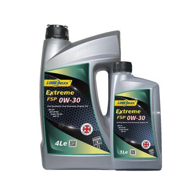 China FSP 0W-30 Fully Synthetic Passenger Car Oils for Turbocharged Gasoline Direct Injection Engines for sale
