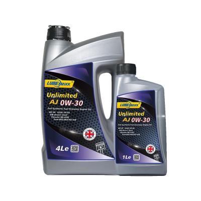 China Lubemaxx Unlimited AJ 0W-30 Synthetic Engine Oil For Hybrid And Modern Vehicles for sale
