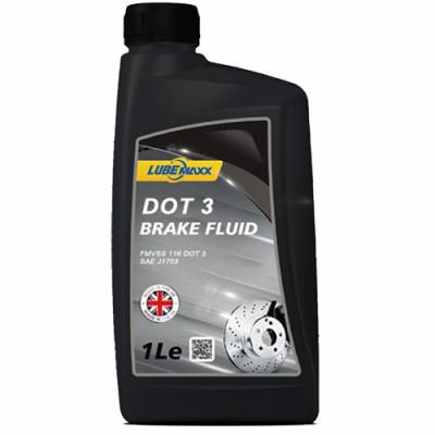 China Lubemaxx DOT 3 Brake Fluid Corrosion Resistant Meets FMVSS No 116 DOT3 Standards for sale