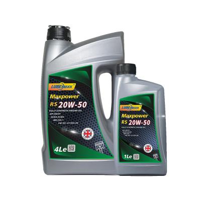 China Maxpower RS SAE 20W-50 Fully Synthetic Engine Oils For Passenger Cars for sale