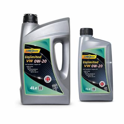 China ECO VW 0W-20 Passenger Car Engine Oils Lubemaxx Unlimited For Friction Reduction for sale
