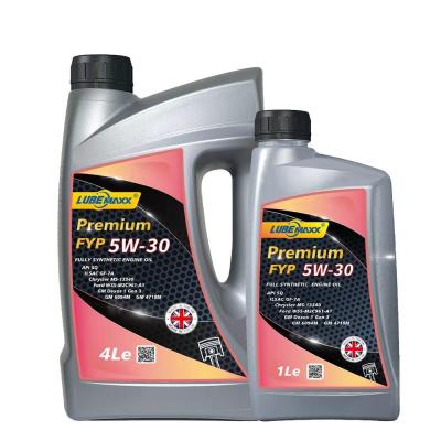 China Passenger Car Engine Oil FYP 5W-30 formulated to deliver excellent anti wear corrosion and thermal stability for prolonged engine life for sale