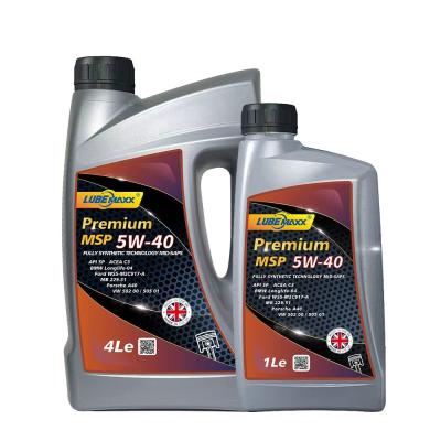 China Passenger Car Engine Oil MSP 5W-40 designed to meet API SP ACEA C3 and VW standards for performance in modern petrol and diesel passenger cars for sale