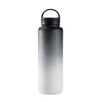 China Powder Coated Stainless Steel Water Bottle Double Wall Vacuum Insulated 22oz Wide Mouth for sale