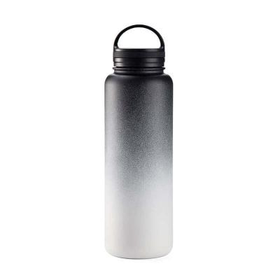 China Powder Coated Stainless Steel Water Bottle Double Wall Vacuum Insulated 22oz Wide Mouth for sale