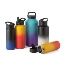 China Gradient Color 32 Oz Stainless Steel Sports Water Bottle Wide Mouth Vacuum Insulated for sale