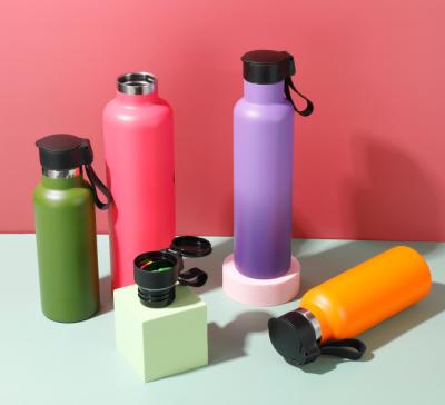 China Double Walled Stainless Steel Sport Thermos Water Bottle 32oz Vacuum Insulated with Handle for sale