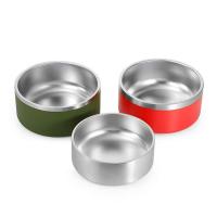 China Wholesale 32oz 64oz Stainless Steel Dog Bowl Powder Coated Pet Feeder 18/8 Food Grade for sale