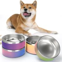 China Wholesale 32oz 64oz Stainless Steel Dog Bowl Powder Coated Pet Feeder 18/8 Food Grade for sale