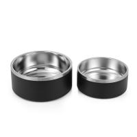 China 18/8 Stainless Steel Insulated Dog Bowls 32oz 64oz Non Slip Pet Feeder Set of 2 for sale
