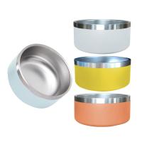 China 18/8 Stainless Steel Insulated Dog Bowls 32oz 64oz Non Slip Pet Feeder Set of 2 for sale