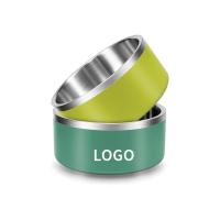 China Double Wall 304 Stainless Steel Pet Feeding Bowl Custom Capacity 3000pcs MOQ for sale