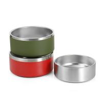China Custom Logo Pet Double Wall Vacuum Metal Dog Bowls 32oz 64oz 304 Stainless Steel for sale