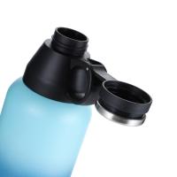 China Stainless Steel 1 Liter Insulated Pet Water Bottle with Detachable Dog Bowl for sale
