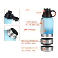China Stainless Steel 1 Liter Insulated Pet Water Bottle with Detachable Dog Bowl for sale
