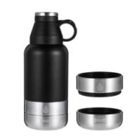 China Stainless Steel 1 Liter Insulated Pet Water Bottle with Detachable Dog Bowl for sale