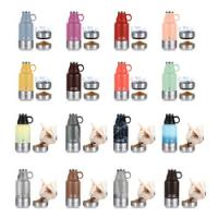 China Stainless Steel 1 Liter Insulated Pet Water Bottle with Detachable Dog Bowl for sale