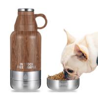 China Stainless Steel 1 Liter Insulated Pet Water Bottle with Detachable Dog Bowl for sale