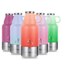 China Stainless Steel 1 Liter Insulated Pet Water Bottle with Detachable Dog Bowl for sale