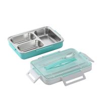 China Custom Logo Stainless Steel Lunch Boxes Reusable Meal Food Container for sale