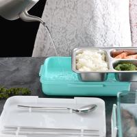 China Custom Logo Stainless Steel Lunch Boxes Reusable Meal Food Container for sale