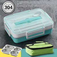 China Custom Logo Stainless Steel Lunch Boxes Reusable Meal Food Container for sale