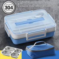 China Custom Logo Stainless Steel Lunch Boxes Reusable Meal Food Container for sale