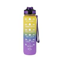 China BPA Free 32oz Plastic Sports Water Bottle with Time Marker Gradient Design for sale