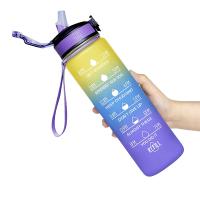 China 32oz Tritan BPA Free Motivational Water Bottle with Time Marker for Gym Sports for sale