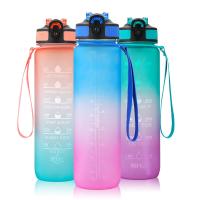 China 32oz Tritan BPA Free Motivational Water Bottle with Time Marker for Gym Sports for sale
