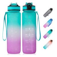 China 32oz Tritan BPA Free Motivational Water Bottle with Time Marker for Gym Sports for sale