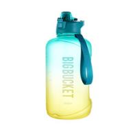China Portable Motivational Workout Plastic Water Bottle Half Gallon With Handle for sale