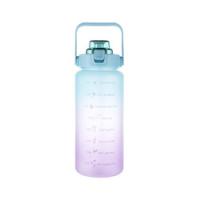 China BPA Free 64 oz 2.2 Litre Portable Gym Fitness Sport Half Gallon Water Bottle with Time Marker for sale