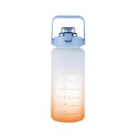 China BPA Free 64 oz 2.2 Litre Portable Gym Fitness Sport Half Gallon Water Bottle with Time Marker for sale