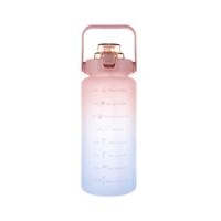 China BPA Free 64 oz 2.2 Litre Portable Gym Fitness Sport Half Gallon Water Bottle with Time Marker for sale