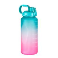 China BPA Free Plastic Water Bottle Half Gallon 64 oz Motivational Sports Gym Jug Custom Logo for sale