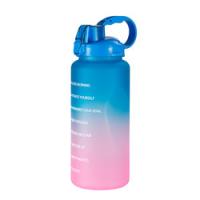 China BPA Free Plastic Water Bottle Half Gallon 64 oz Motivational Sports Gym Jug Custom Logo for sale
