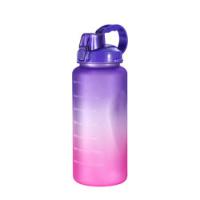 China BPA Free Plastic Water Bottle Half Gallon 64 oz Motivational Sports Gym Jug Custom Logo for sale