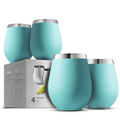 China 20 oz Skinny Double Wall Insulated Wine Tumbler with Lid and Straw 304 Stainless Steel for sale