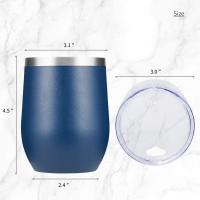 China 20 oz Skinny Double Wall Insulated Wine Tumbler with Lid and Straw 304 Stainless Steel for sale