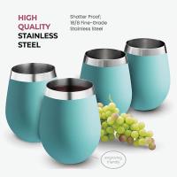 China 20 oz Skinny Double Wall Insulated Wine Tumbler with Lid and Straw 304 Stainless Steel for sale