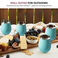 China 20 oz Skinny Double Wall Insulated Wine Tumbler with Lid and Straw 304 Stainless Steel for sale