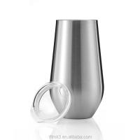 China 12oz Double Wall Insulated Stemless Steel Wine Tumbler Cup Customizable for sale