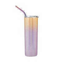 China 20oz Vacuum Insulated Stainless Steel Tumbler Glitter Skinny Mug for Coffee Wine Beer for sale