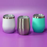 China 12 oz Stainless Steel Vacuum Insulated Wine Tumbler with Lid 304 Food Grade for sale