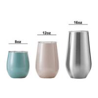 China 12 oz Stainless Steel Vacuum Insulated Wine Tumbler with Lid 304 Food Grade for sale