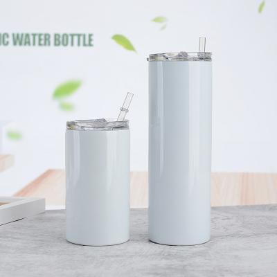 China 16oz 20oz Blank Skinny Stainless Steel Tumbler Vacuum Insulated with Lid 304 Grade for sale
