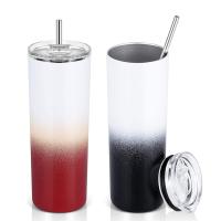 China Wholesale 20oz 304 Stainless Steel Vacuum Insulated Coffee Tumbler with Lid and Straw Custom Logo for sale